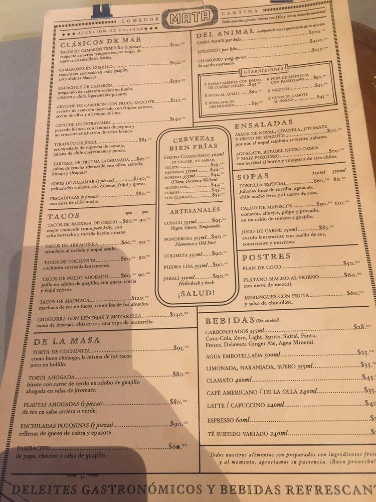 Carta de Mata, Ciudad de México