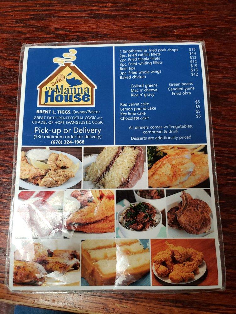Carta de The Manna House Cafe, Marietta, 234 Windy Hill Rd