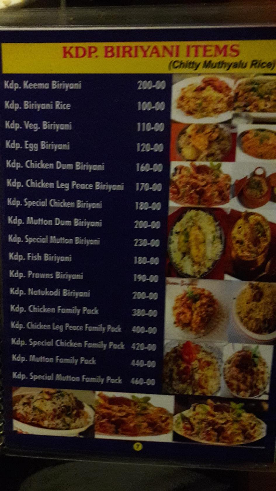 Menu at Andhra Spice Family Restaurant Kadapa City, Kadapa