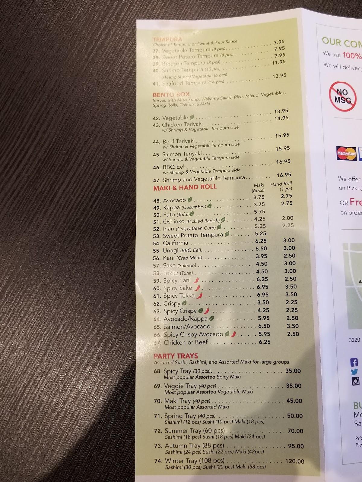 Menu at Panda Kitchen restaurant, Orillia