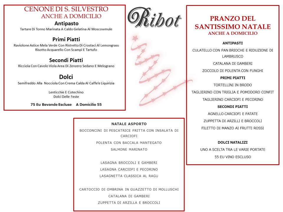 Menu da Bistrot Ribot Olgiata caffè bar, Roma, Largo dell'Olgiata