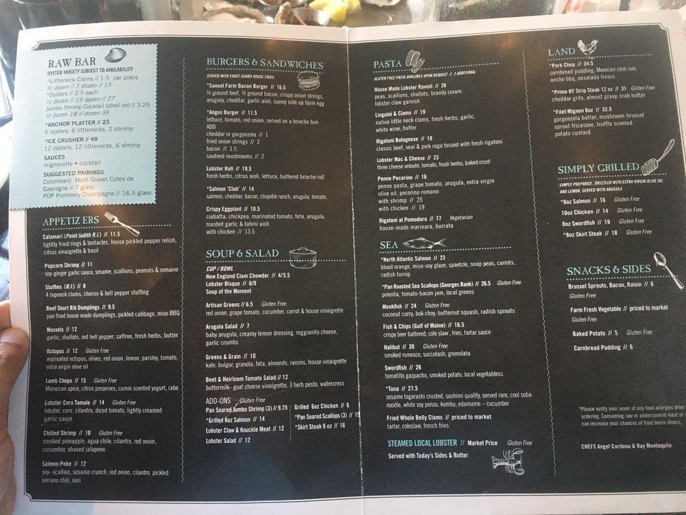 Menu at The Coast Guard House Restaurant, Narragansett