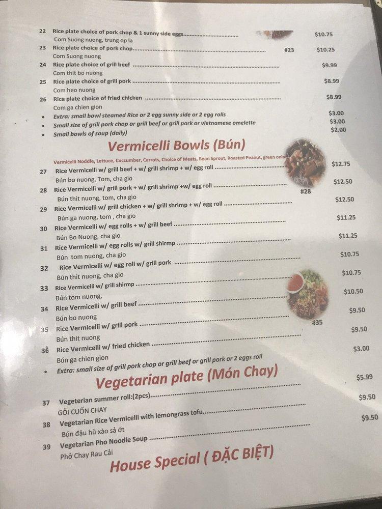 Menu at Pho Bowl restaurant, Horizon City