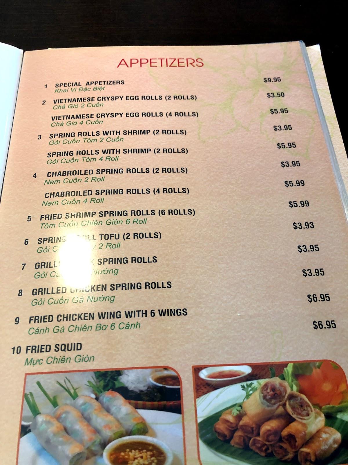 Menu at Pho You restaurant, Kyle