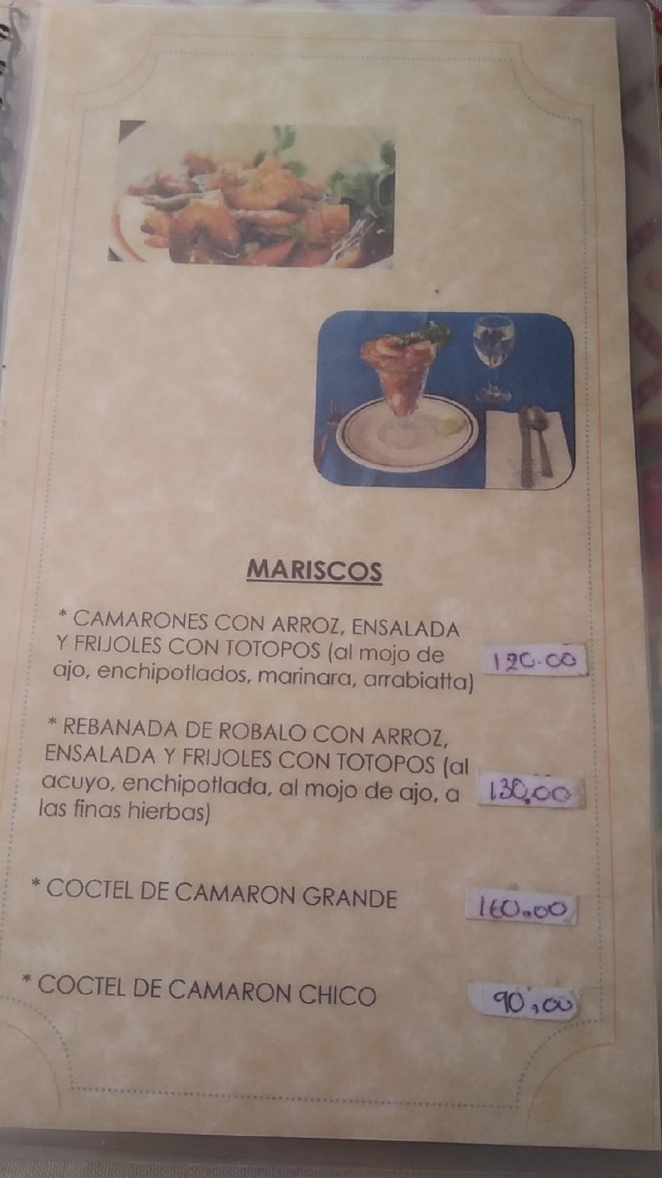 Menu at Restaurante Dulce, Totutla