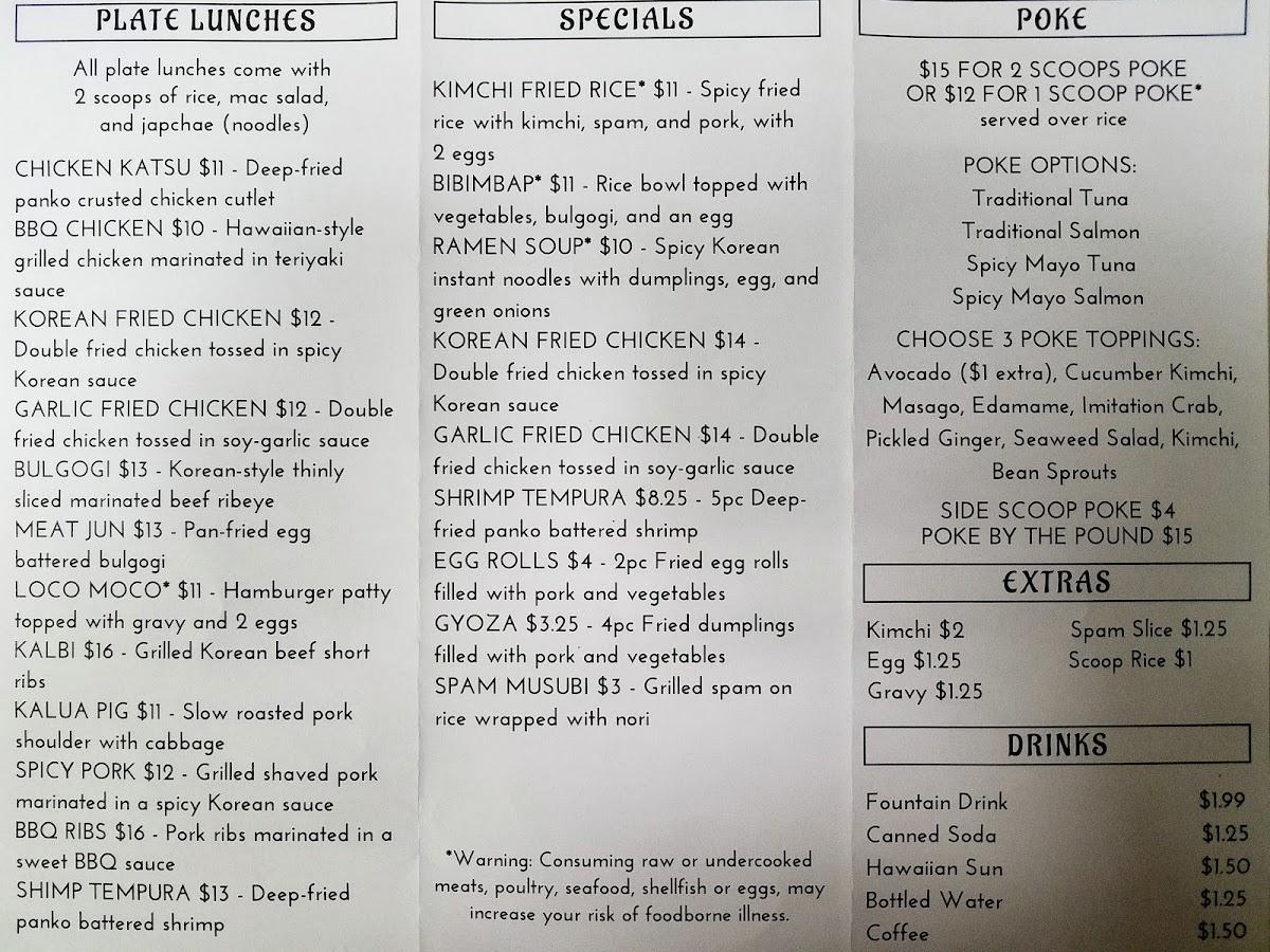 Menu at Yummy Kitchen restaurant, Renton
