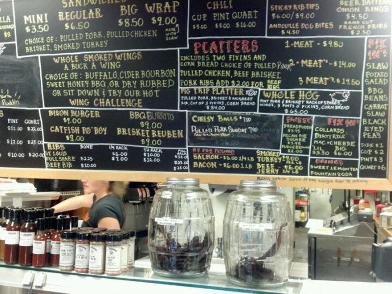 Menu at B.T.'s Smokehouse BBQ, Sturbridge