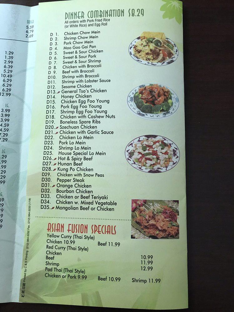 Menu at Fire Wok restaurant, Vilano Beach