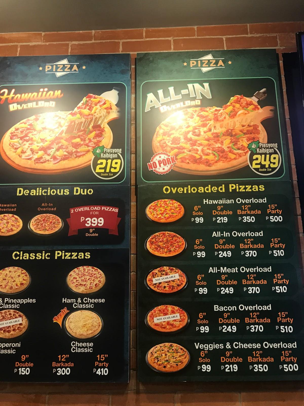 Menu at Greenwich restaurant, Dumaguete, Gov Perdices St
