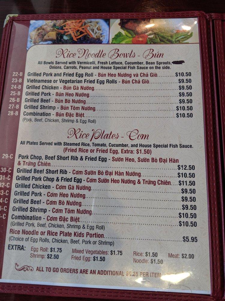 Menu at Phở 65 restaurant, Arvada, Wadsworth Blvd #275