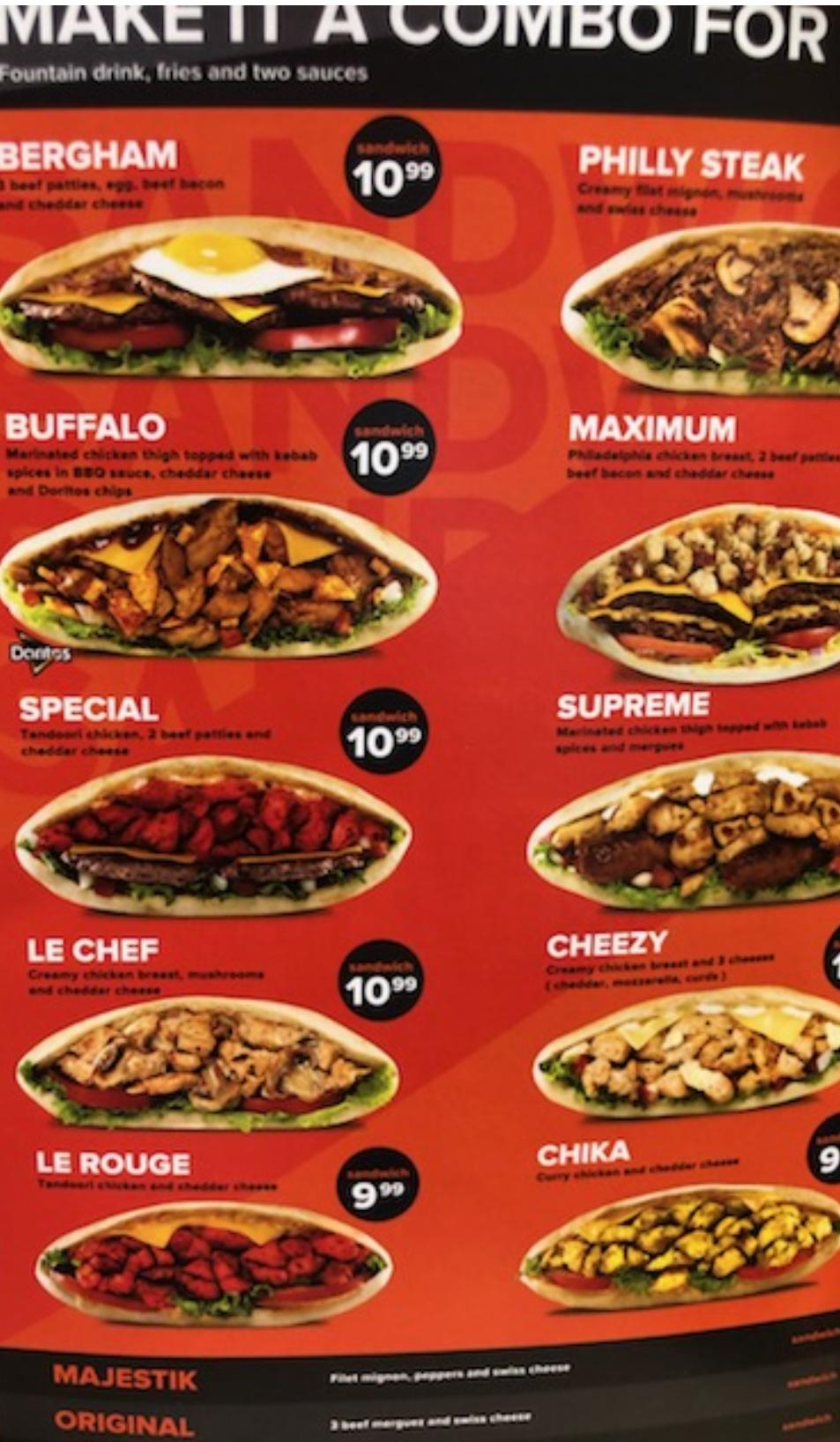 Menu at Bergham - Lancaster restaurant, Ottawa