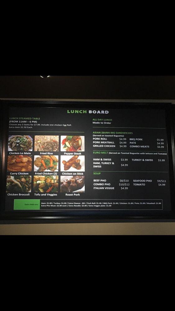 Menu at Coffee Fusion cafe, Murfreesboro