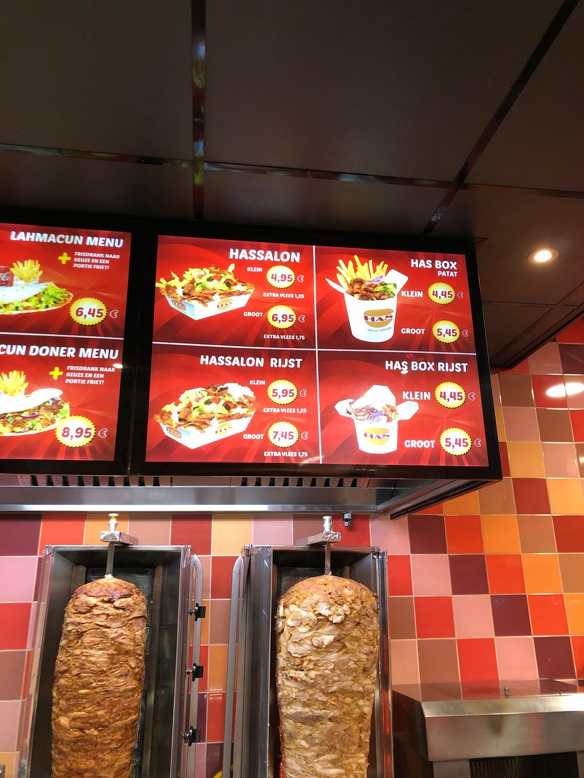 Speisekarte von Has Doner Kebab, Rotterdam, Beijerlandselaan 46-B