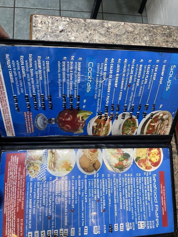 Menu at La Playa Restaurant, San Antonio, W Poplar St