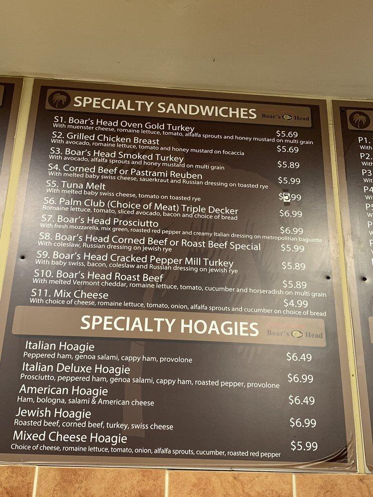 Menu at Palm Tree Gourmet, Philadelphia, 901 S 2nd St