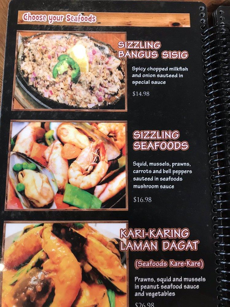 Menu at Isla Restaurant, San Bruno