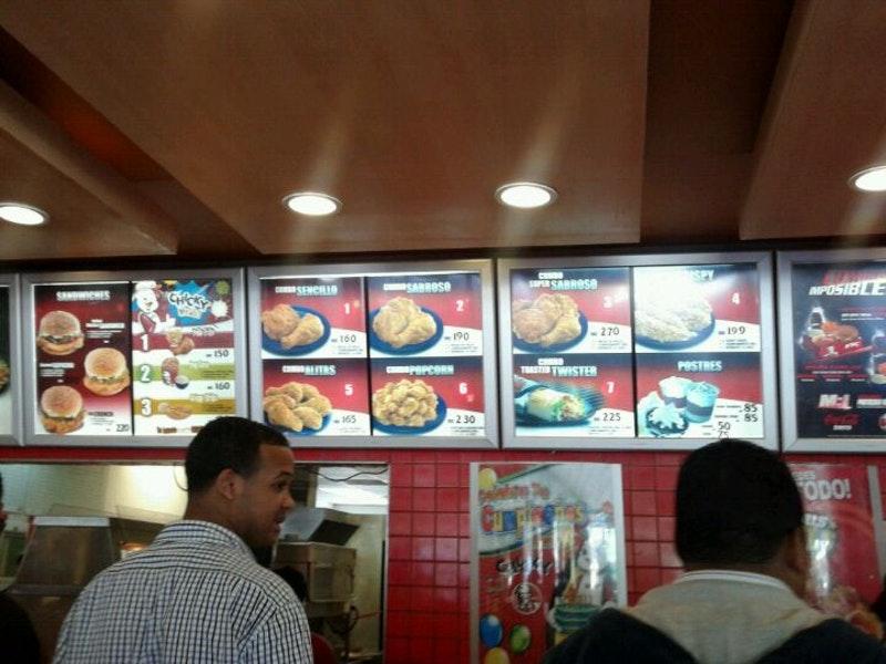 Menu at KFC restaurant, Santo Domingo, Av. Winston Churchill esq ...