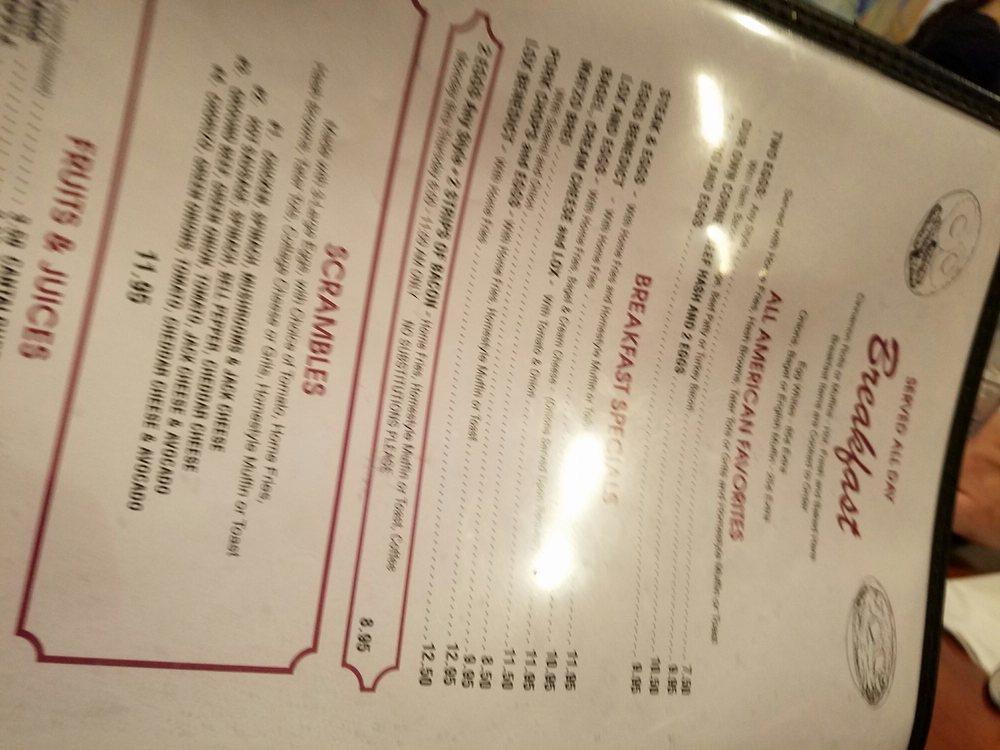 Menu at Nat's On Ventura restaurant, Los Angeles