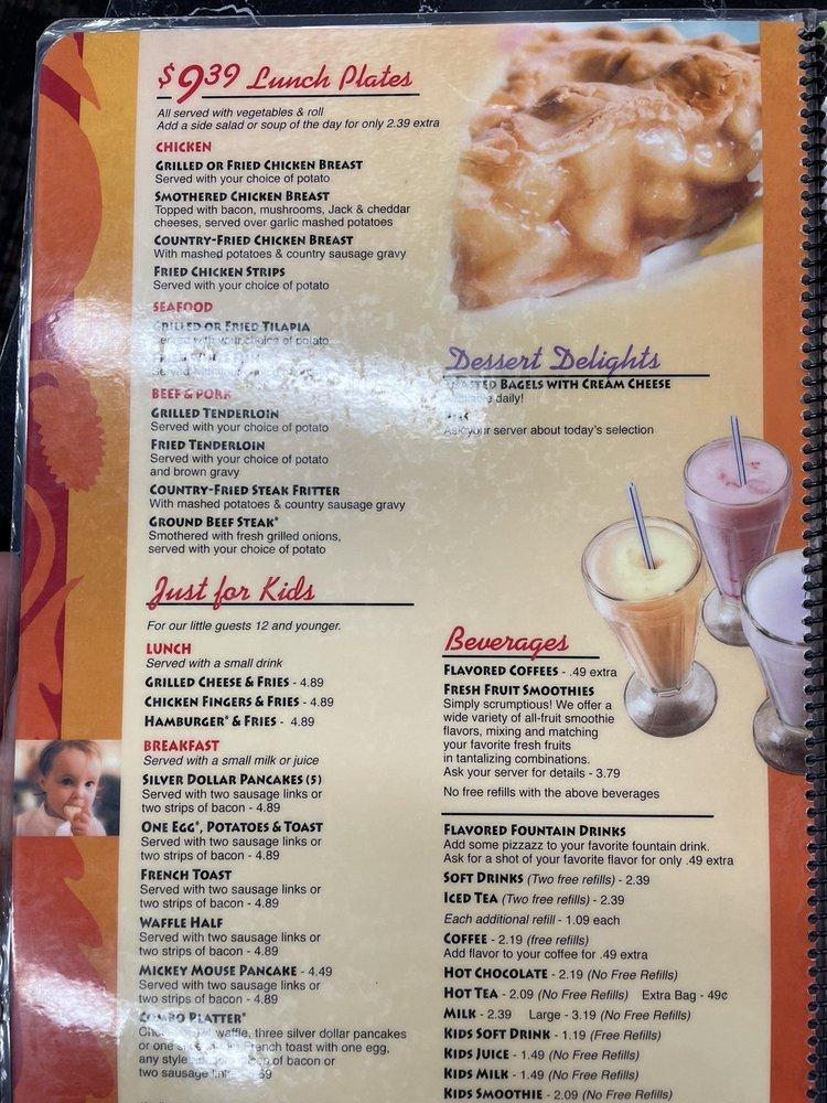 Menu at Frittatas Restaurant, Kokomo