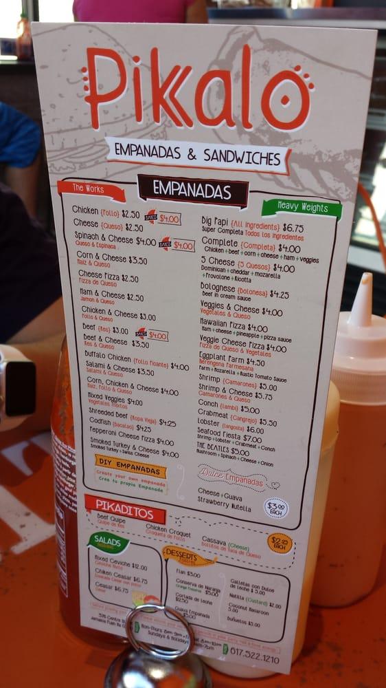 Menu at Pikalo JP restaurant, Boston, 360 Centre St