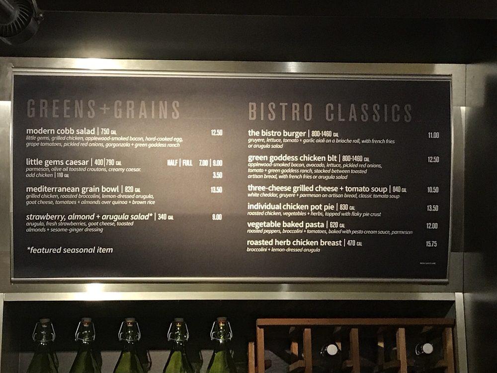 Carta de The Bistro at The Courtyard Marriott, Sacramento