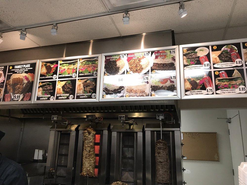 Menu at Family Shawarma & Falafel restaurant, Toronto, Victoria Park Ave