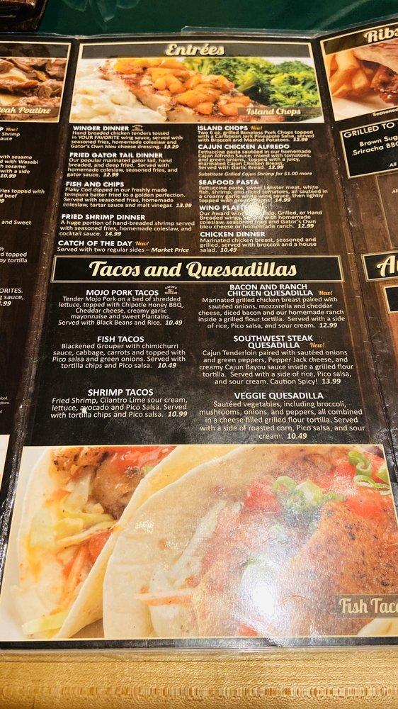 Menu at Gator's Dockside South Downtown (SODO) restaurant, Orlando, 45 ...