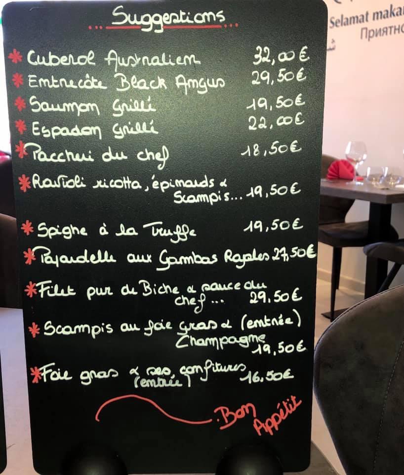 Menu au I Gemelli, Charleroi
