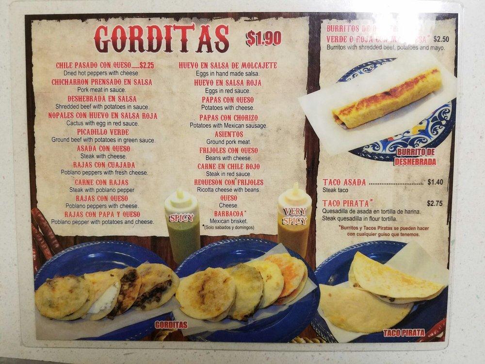 Menu at Las Gorditas De Don Angel restaurant, Melrose Park, 100 N 19th Ave