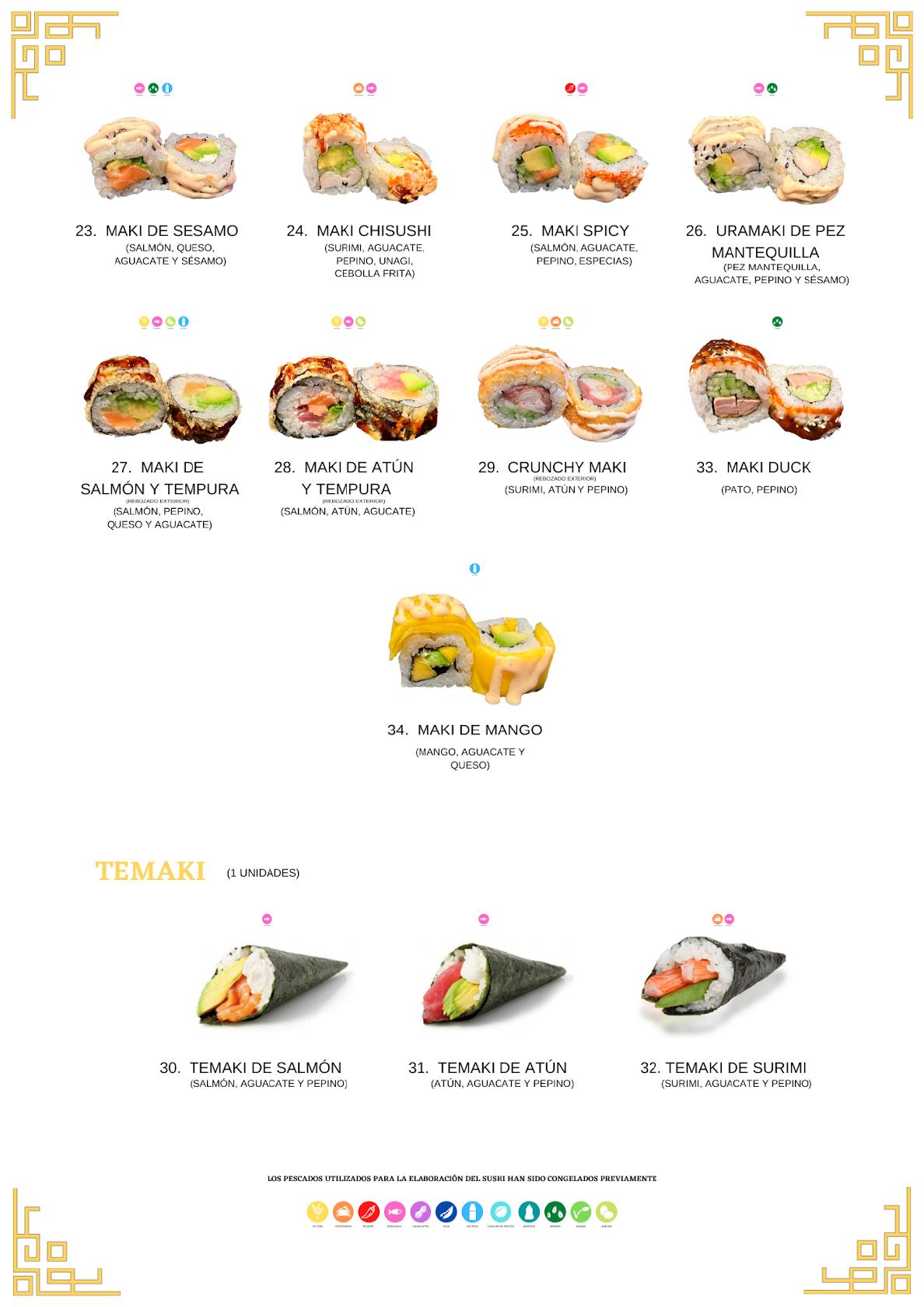 Menu at Restaurante Chisushi, Mutxamel