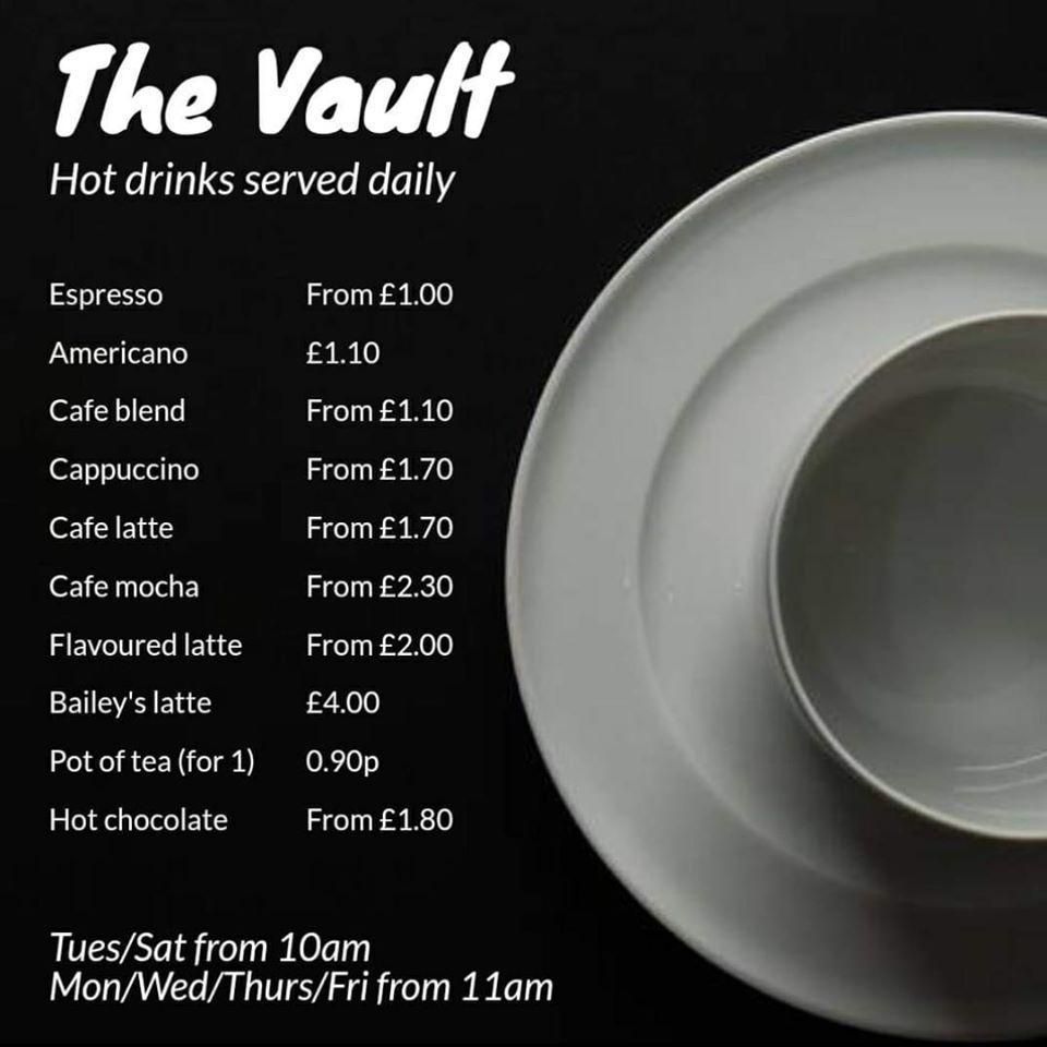 Menu at The Vault pub & bar, Buxton