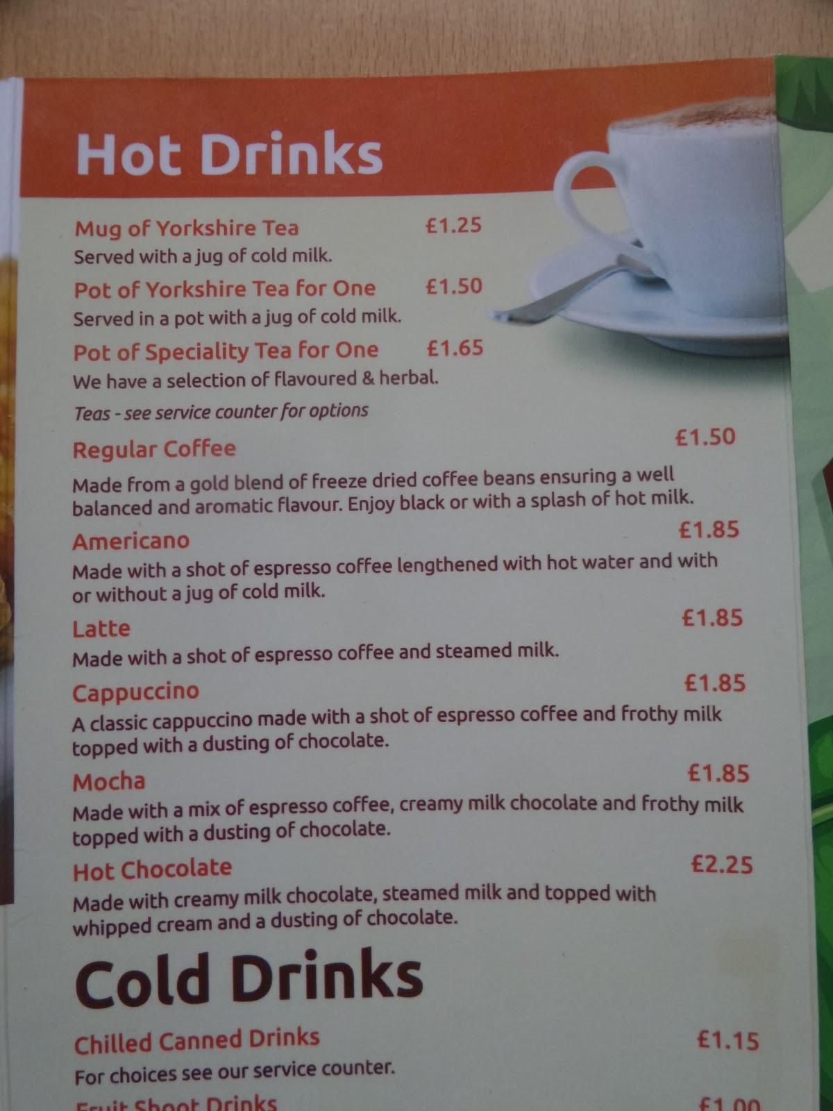 Menu at The Hut Bridlington cafe, Bridlington