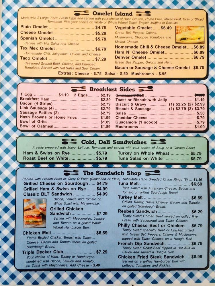 Menu at Benbrook Cafe, Fort Worth