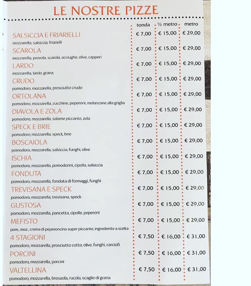 Menu at Il Circolo di Tiziana Ferrari pizzeria, Pessano Con Bornago