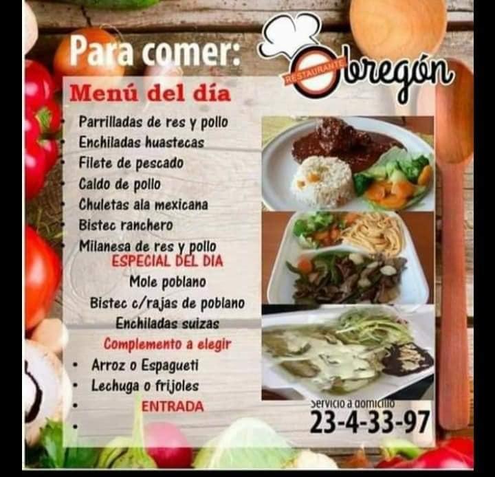 Menu at Restaurante Obregón, Ciudad Mante