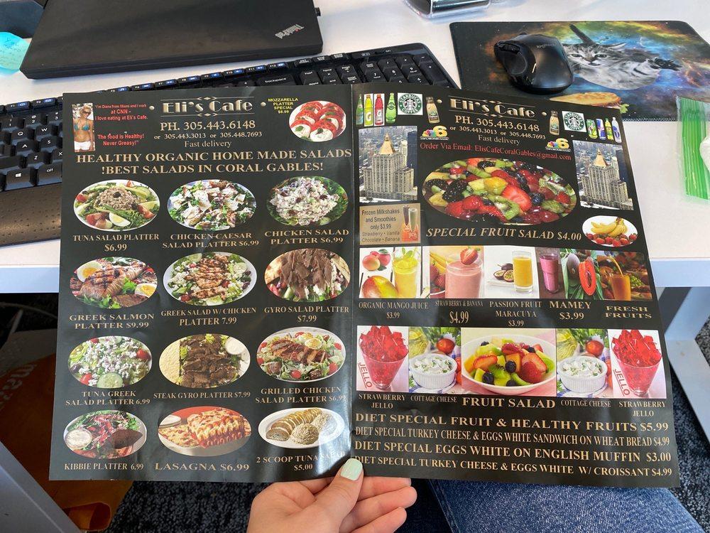 Menu at Eli's Cafe, Miami, S Le Jeune Rd