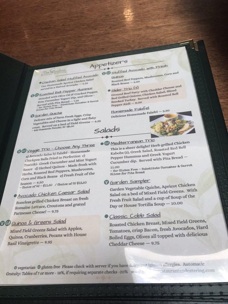 Menu at Gardens Restaurant, Burleson, Southern Oaks Dr