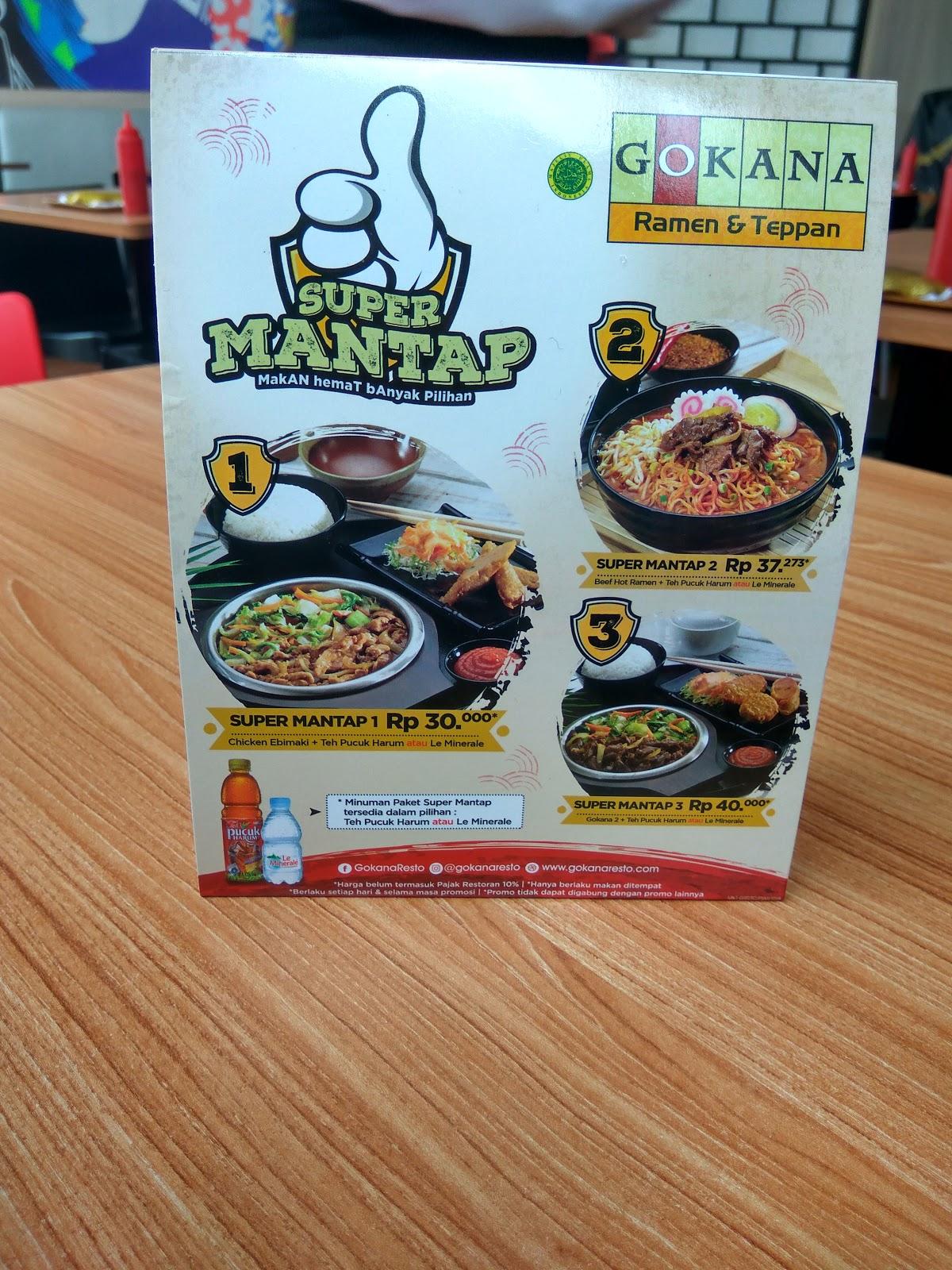 Menu at Gokana Ramen & Teppan - SMS restaurant, Tangerang, Summarecon ...