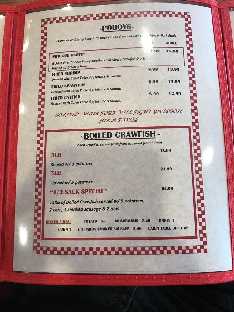 Menu at The Cajun Table restaurant, Lafayette, Ambassador Caffery Pkwy ...