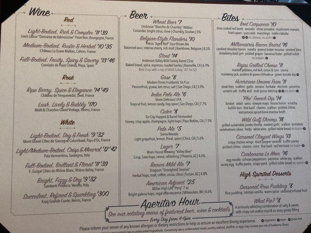 Menu at Little Rituals pub & bar, Phoenix