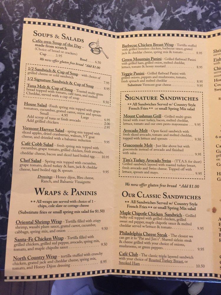 Menu at The Rochester Cafe & Country Store, Rochester