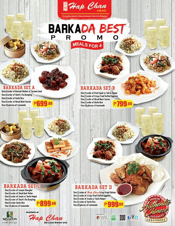 Menu at Sta Lucia cafe, Cainta