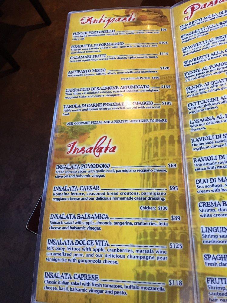 Carta de Restaurante la Forchetta, Ensenada
