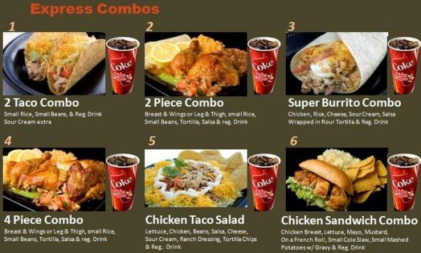 Menu at Chicken Express fast food, Vallejo