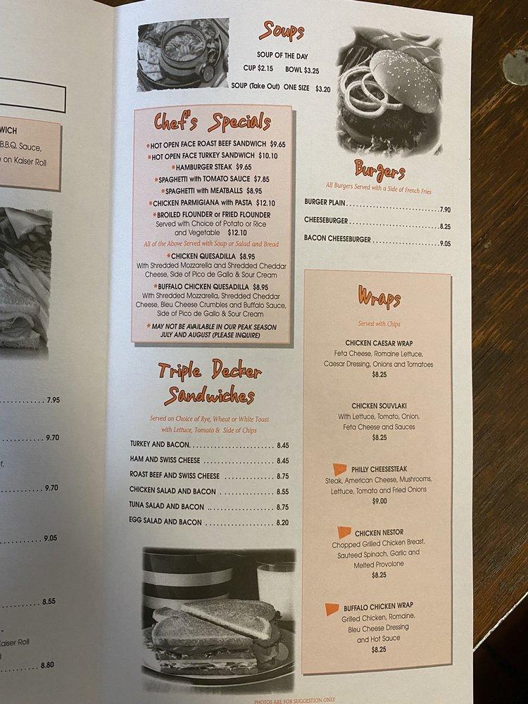 Menu at Perry's Cafe & Deli, Atlantic City