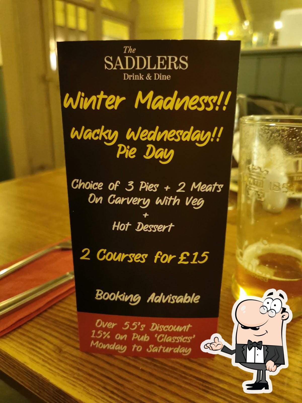 The Saddlers, Exmouth - Restaurant menu, prices and reviews