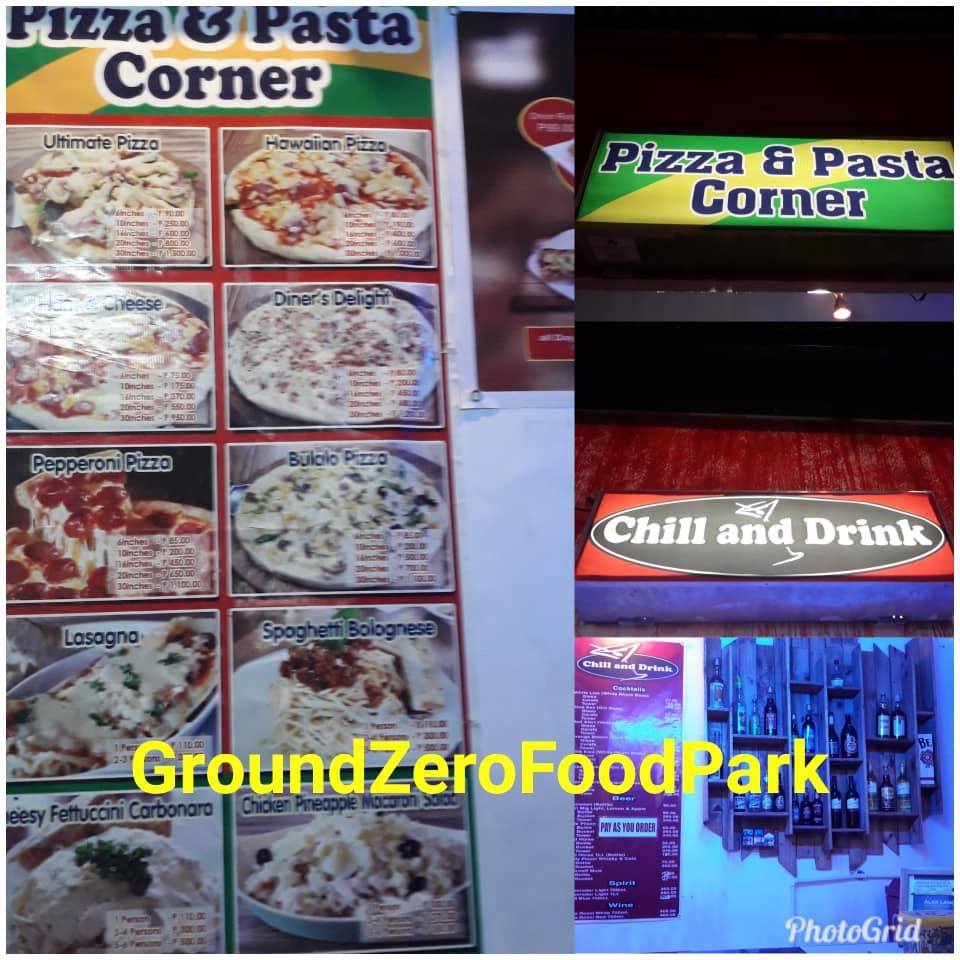 Menu at Ground Zero Food Park restaurant, Silang