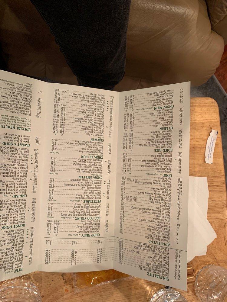 Menu at Main Moon Chinese Restaurant, Linden