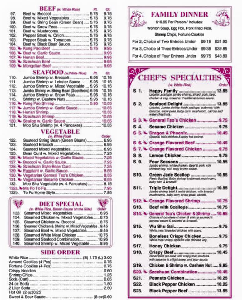 Menu at Panda Buffet Chinese food and grill restaurant, Willoughby