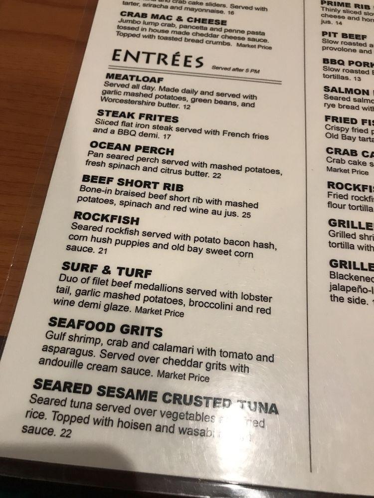 Menu at Doc's Downtown Grille restaurant, Easton